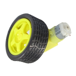 6V 250RPM Motor ve Tekerlek Seti 25-37mm Çap Redüktörlü Motorlar