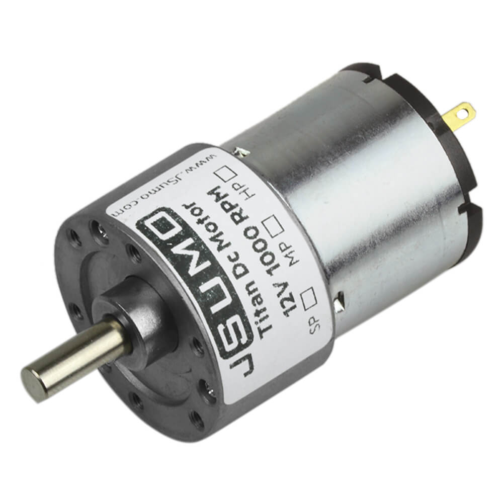 Titan 12V 1000 Rpm Redüktörlü Dc Motor 25-37mm Çap Redüktörlü Motorlar